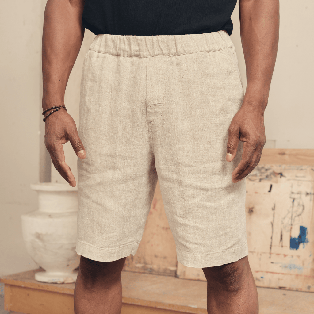 Leinen-Shorts Cumin, Melange | Linen Tales – Linen Tales Germany